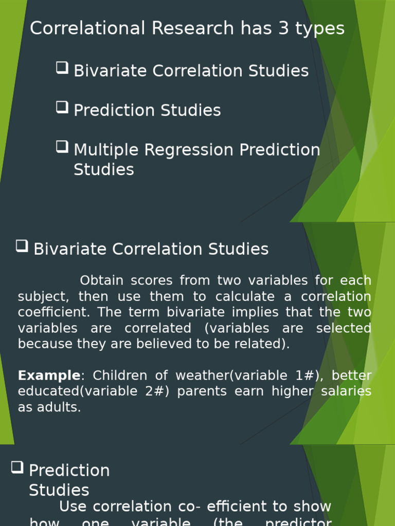Types of Correlational Research Explained | PDF
