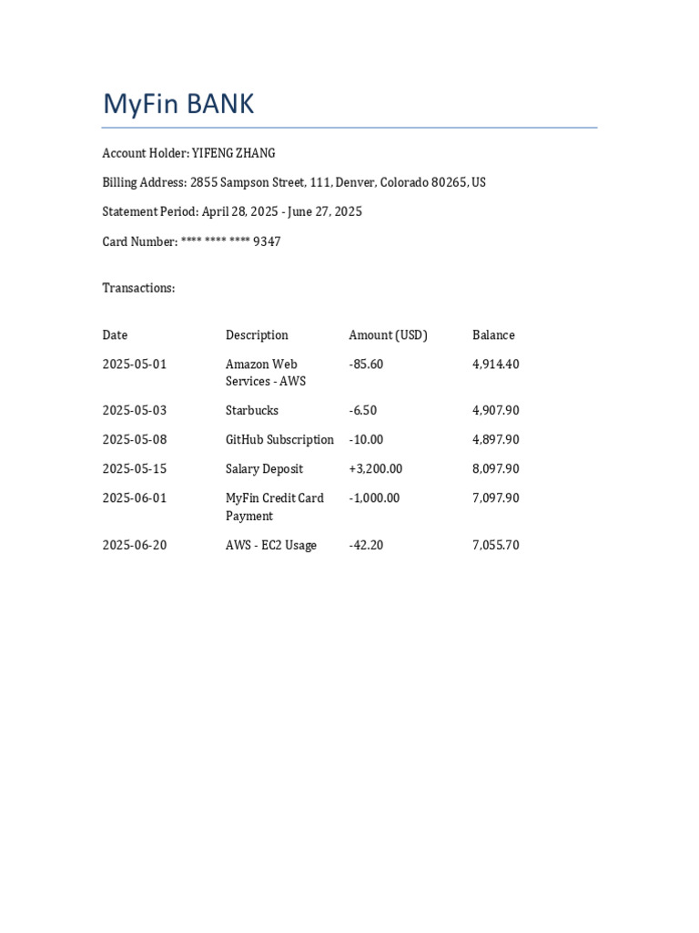 MyFin Bank | PDF