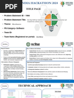 SIH - Smart India Hackathon | PDF | Learning