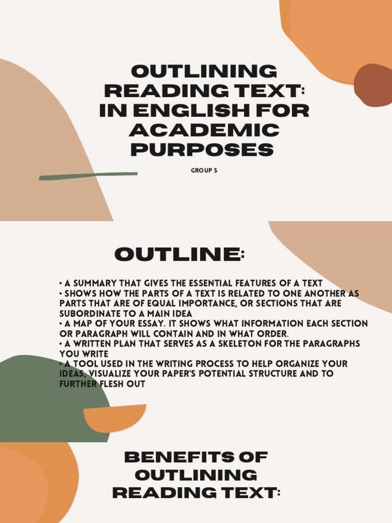 Outlining Reading Text GROUP5 Presentation 20250714 062004 0000 | PDF ...