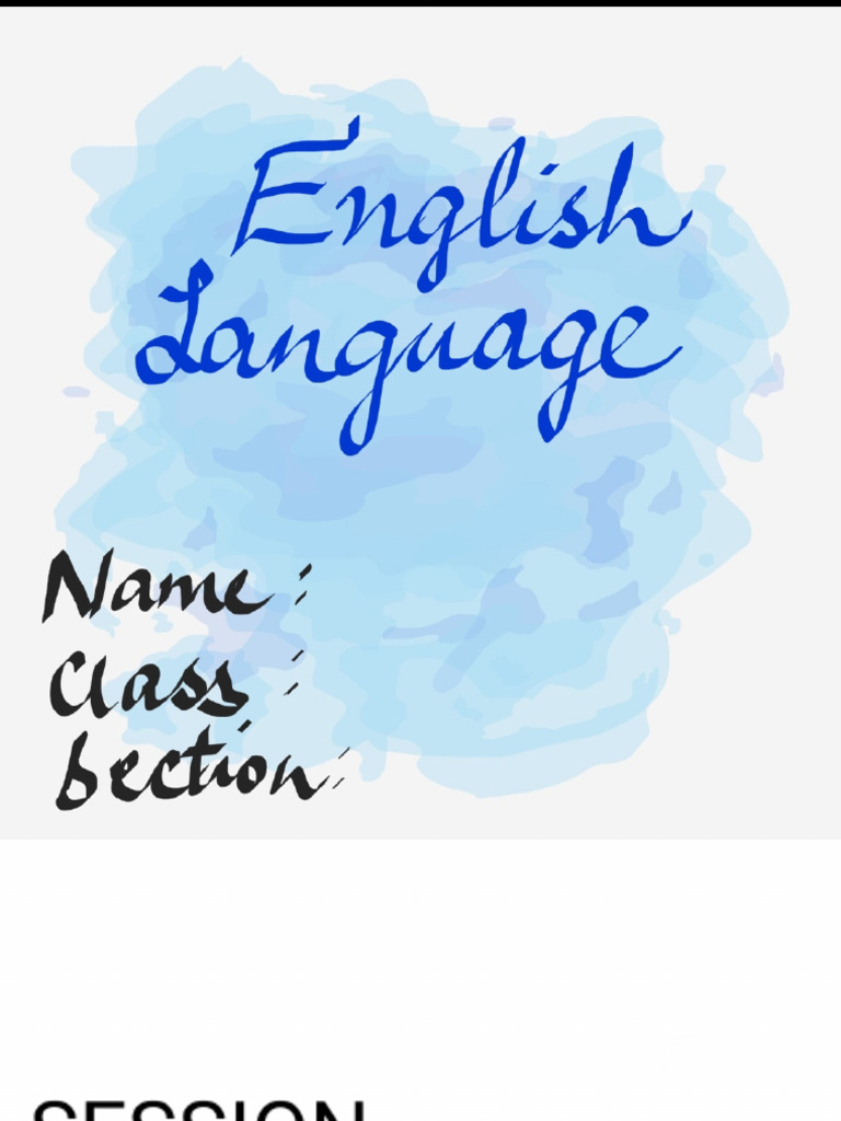 Language Outside and Inside Cover Page | PDF