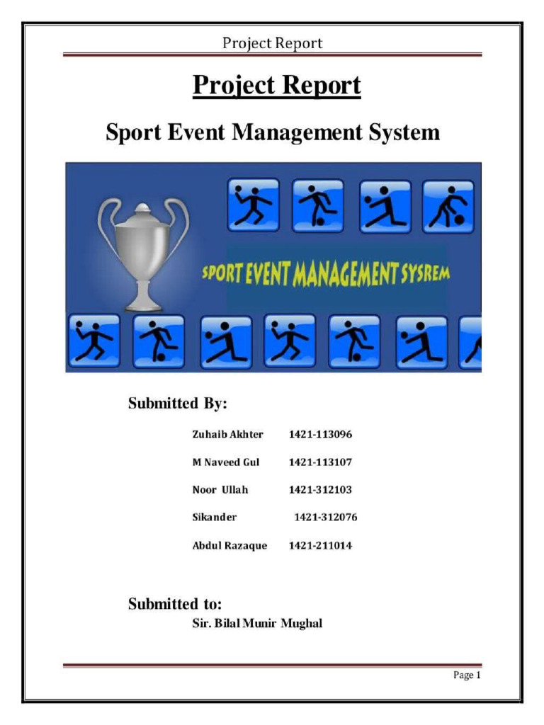 Sports Event Management Systemreport | PDF