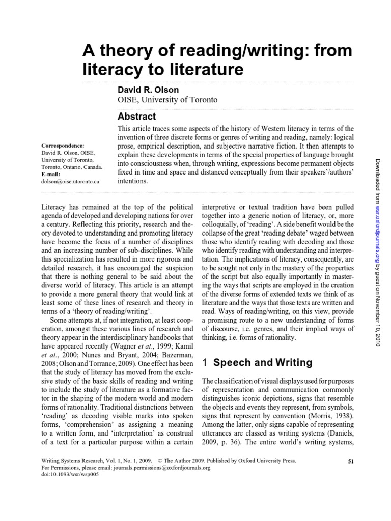 A Theory of Reading or Writing | PDF | Sola Scriptura | Linguistics