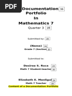 Maths Portfolio (COVER Page) - GR | PDF