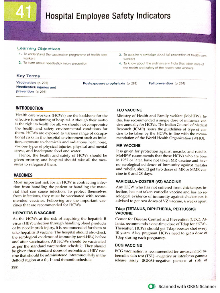 Hospital Employee Safety Indicator | PDF