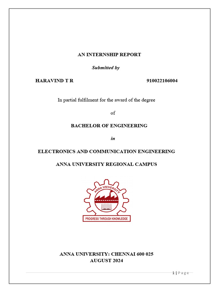 ECE Internship Report-Railnetc Sample | PDF | Computer Network | Rail Transport