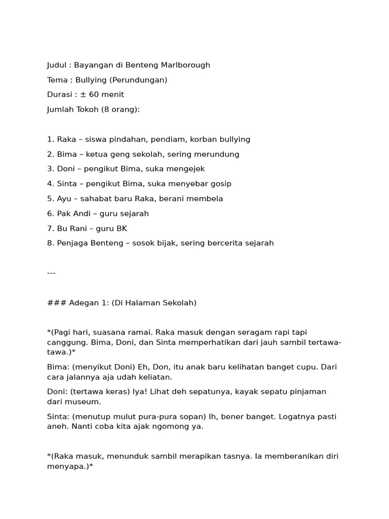 Menghadapi Bullying di Sekolah | PDF