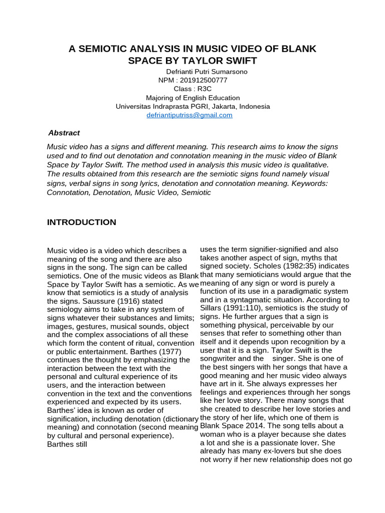 Defrianti 201912500777 - Semiotics | PDF | Semiotics | Semantics