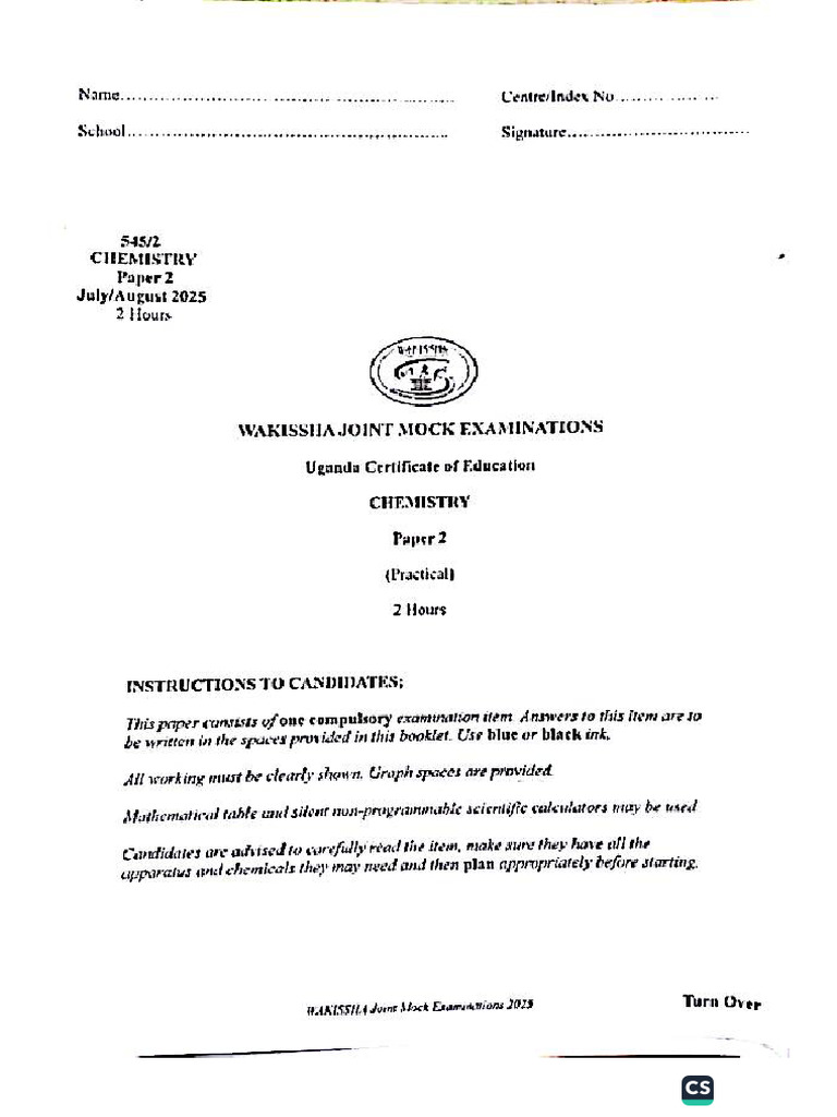 Prac Chem s3 | PDF