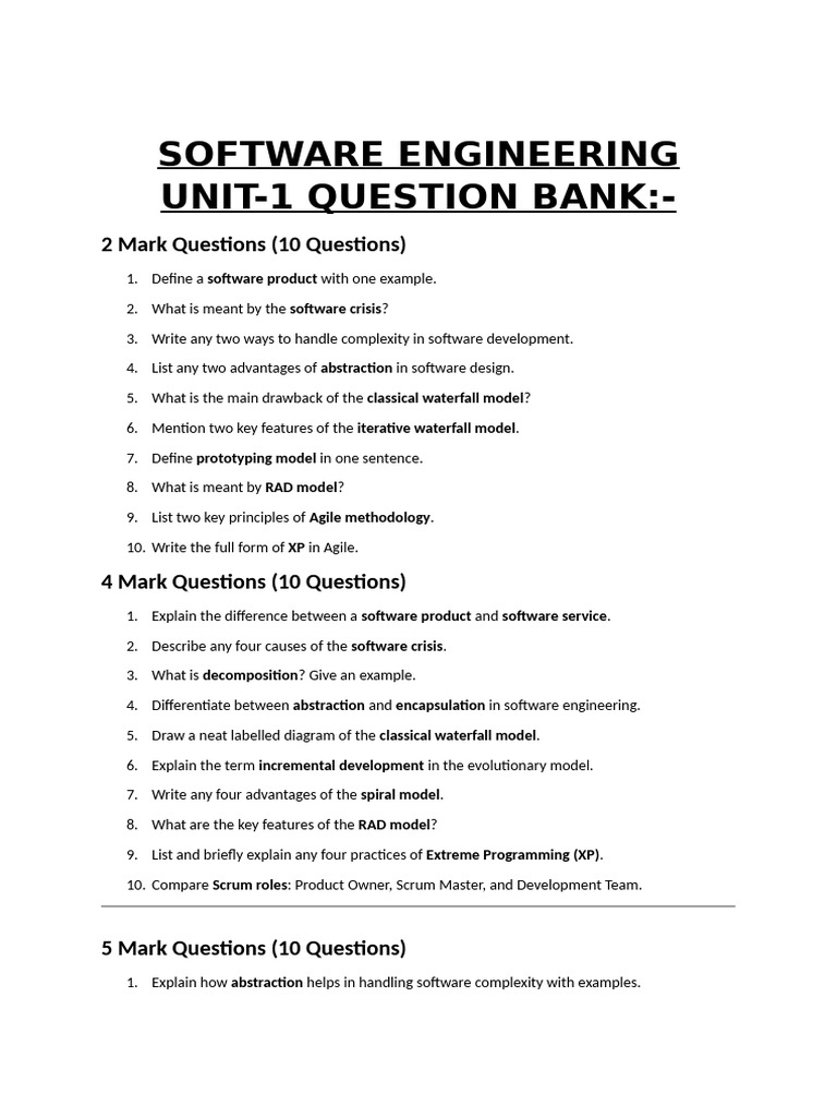 Software Engineering Unit-1 | PDF | Software Development Process | Agile Software Development