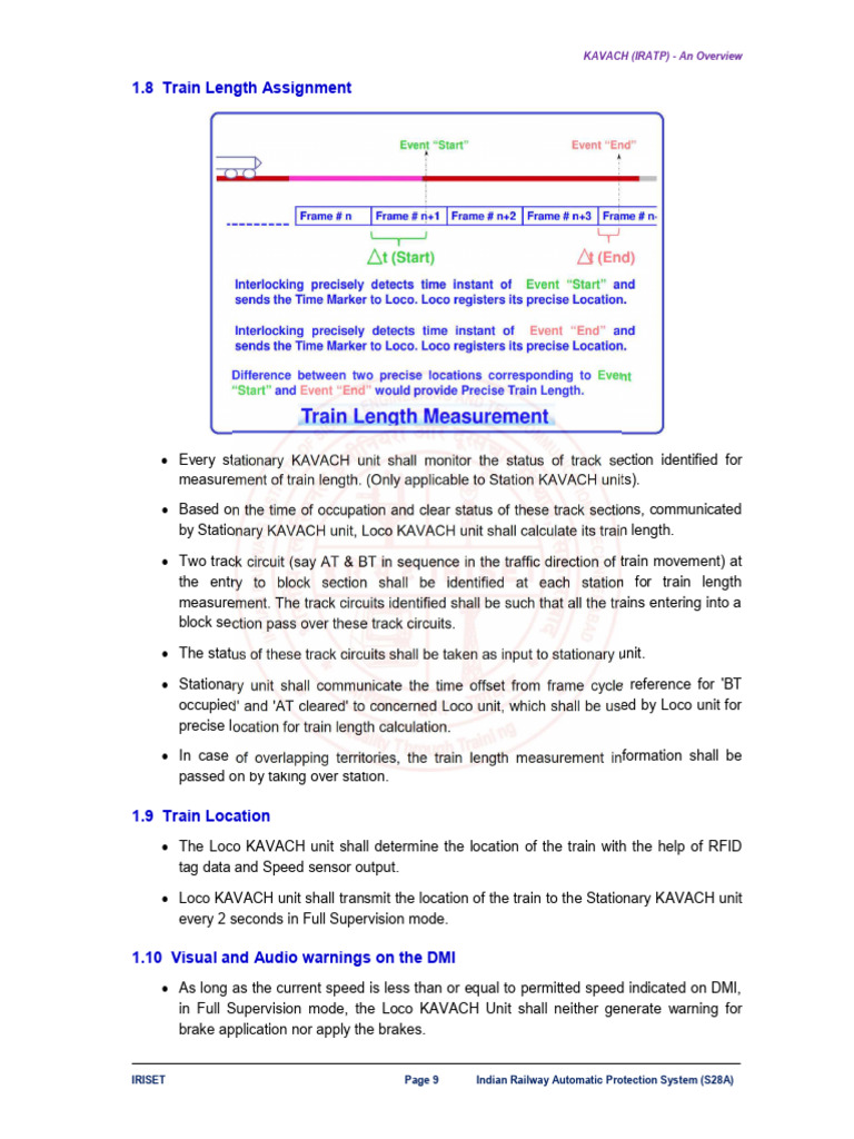 Train Length Calculation in KAVACH System | PDF