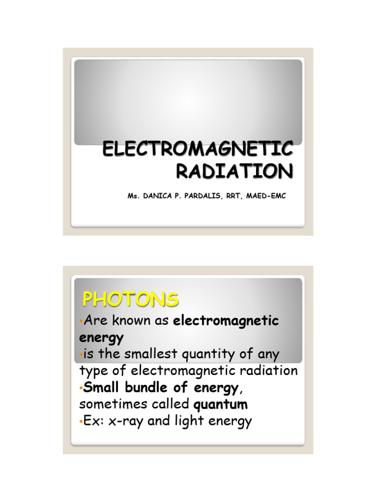 Types of Electromagnetic Radiation | PDF | Electromagnetic Radiation ...