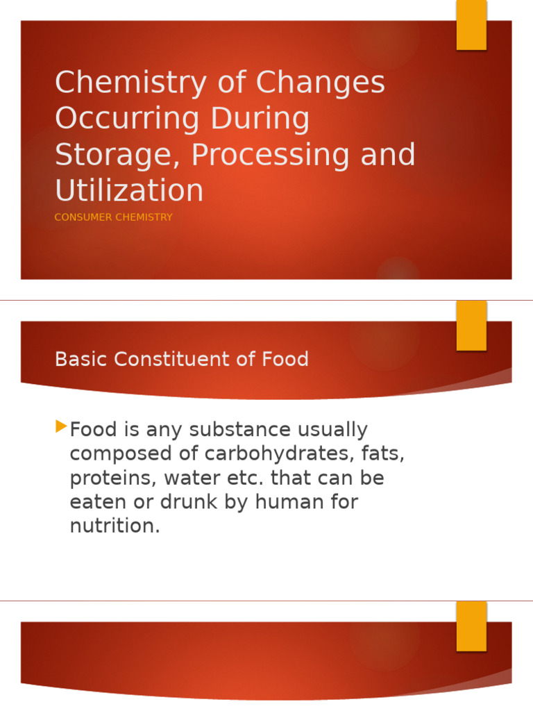 Consumer Chemistry Food Storage | PDF | Food Storage | Foods