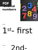 Ordinal Numbers 1-31 | PDF