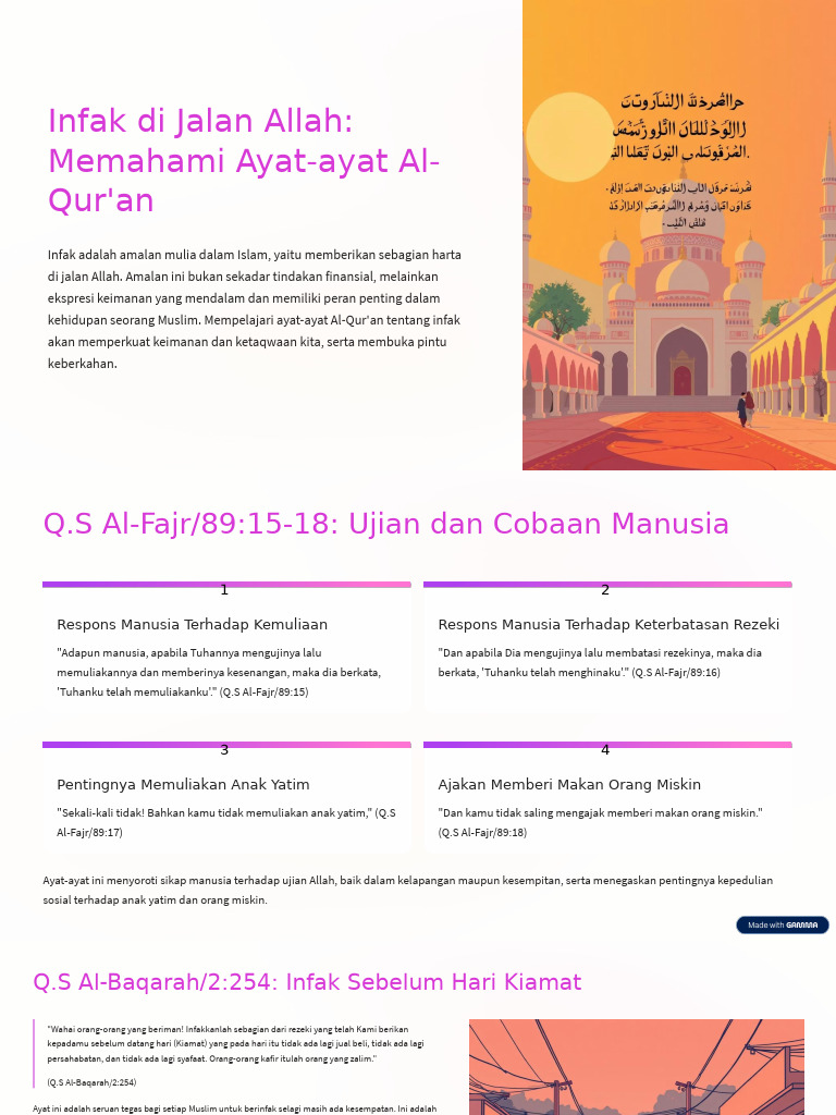Infak Di Jalan Allah Memahami Ayat Ayat Al Quran | PDF