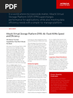Hitachi Virtual Storage Platform One Block Datasheet | PDF | Data Center | Cloud Computing
