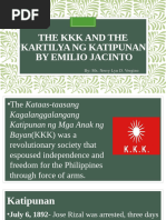 KKK and The Kartilya NG Katipunan | PDF | Spanish East Indies | Philippines