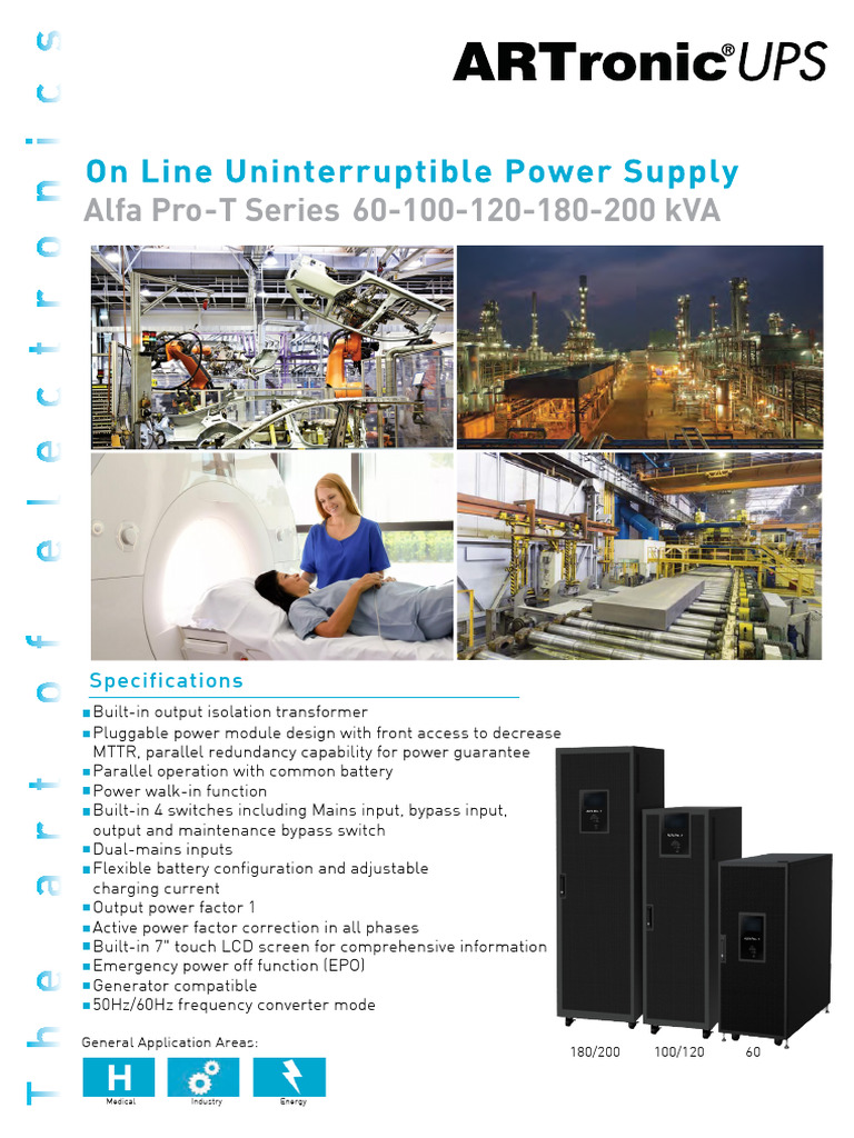 Alfa Pro T Series UPS Specifications | PDF | Alternating Current ...
