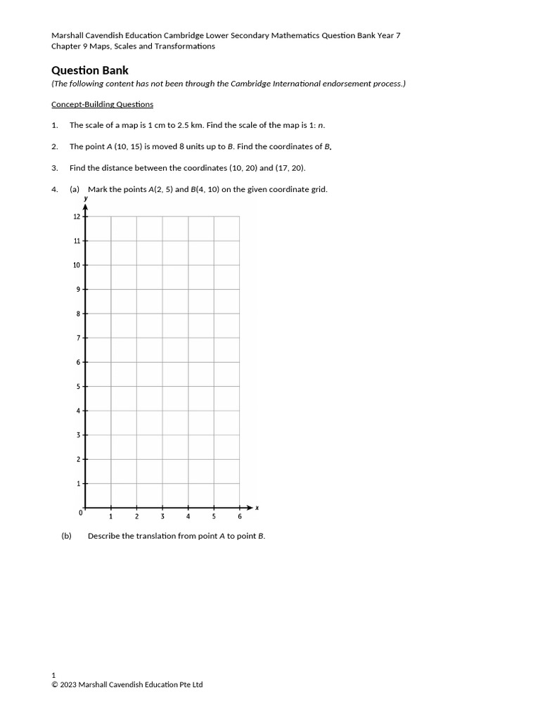 Year 7 Maths: Maps & Transformations | PDF | Cartesian Coordinate ...