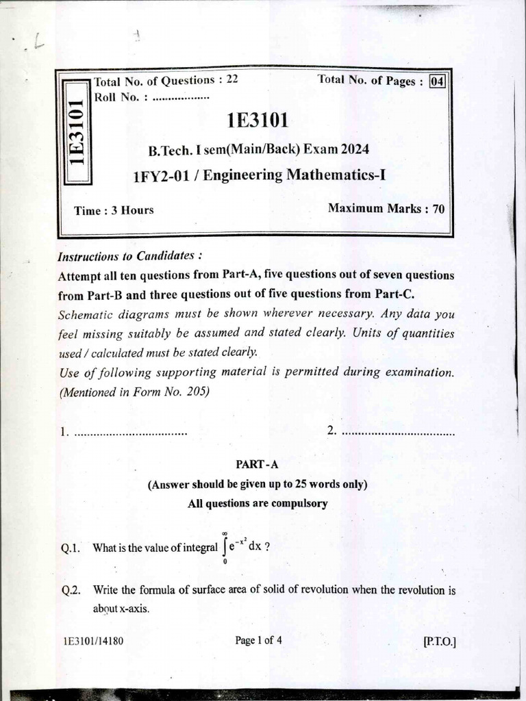 I Sem 2024 | PDF