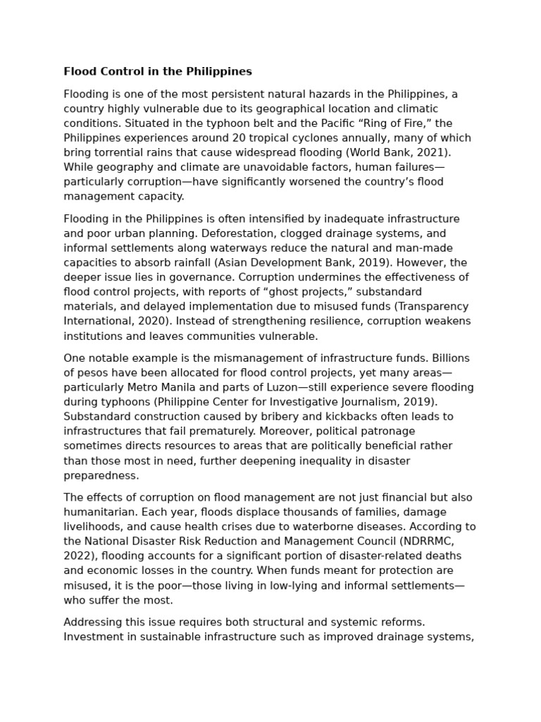 Flood Control in The Philippines | PDF | Flood | Climate Resilience