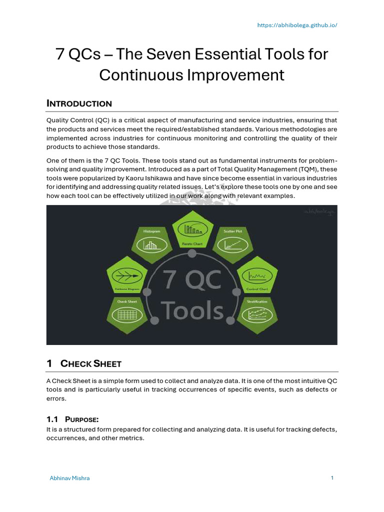 7 QCs Essential Tools For Continuous Improvement 1728537349 | PDF | Scatter Plot