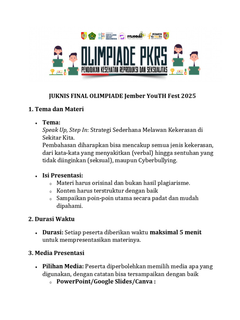 Juknis Final Olimpiade | PDF