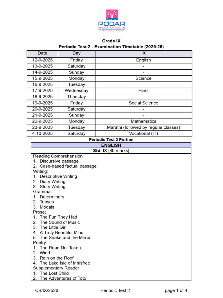 Ade 9 PT 2 Exam Portion & TT | PDF | Cell (Biology) | Organelle