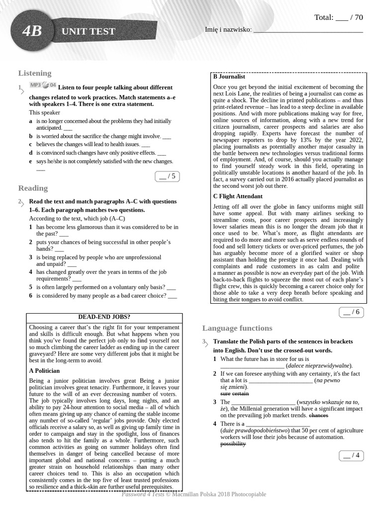 Password Reset C1 - C2 - UT - 4B | PDF