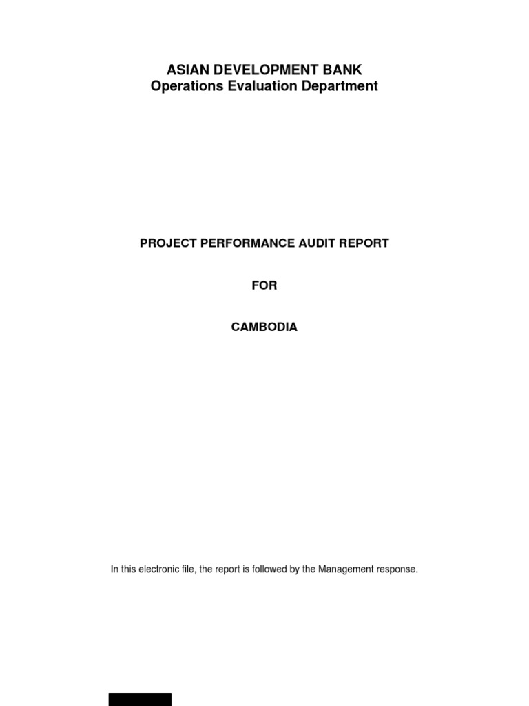 Basic Skills Project in Cambodia | PDF | Asian Development Bank ...