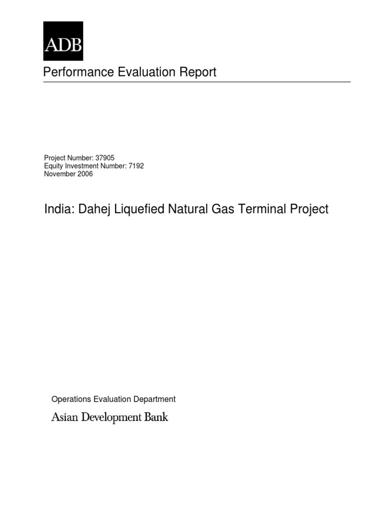 Dahej Liquefied Natural Gas Terminal Project | PDF | Natural Gas ...