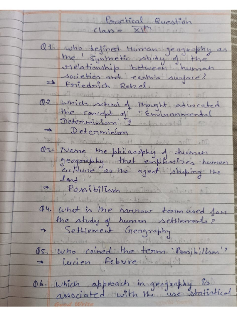 Geography Practical 12th Class | PDF