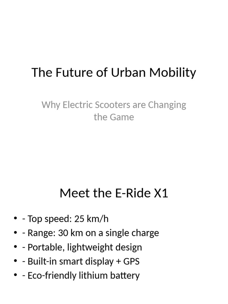 Electric Scooters Presentation | PDF