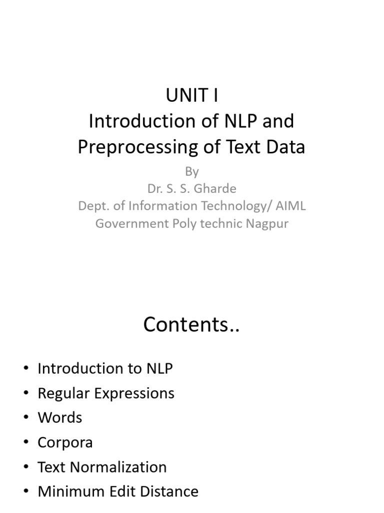 NLP UNIT I SSG 2023 | PDF | Linguistics | Human Communication