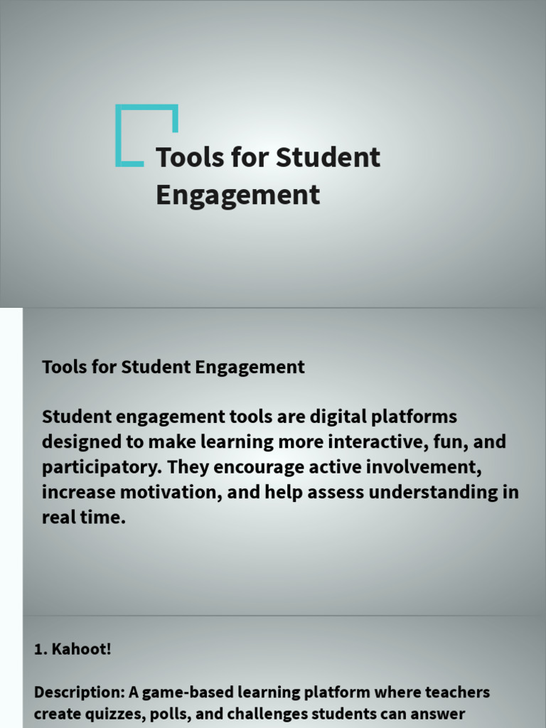 Top Digital Tools for Student Engagement | PDF