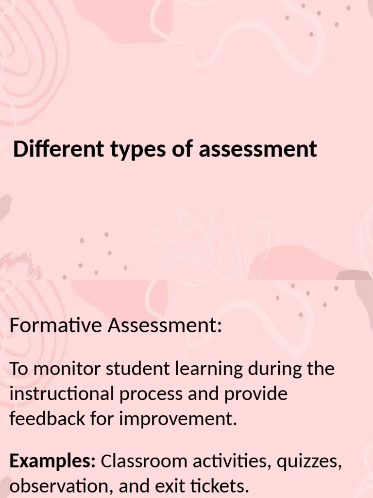Types of Student Assessments Explained | PDF