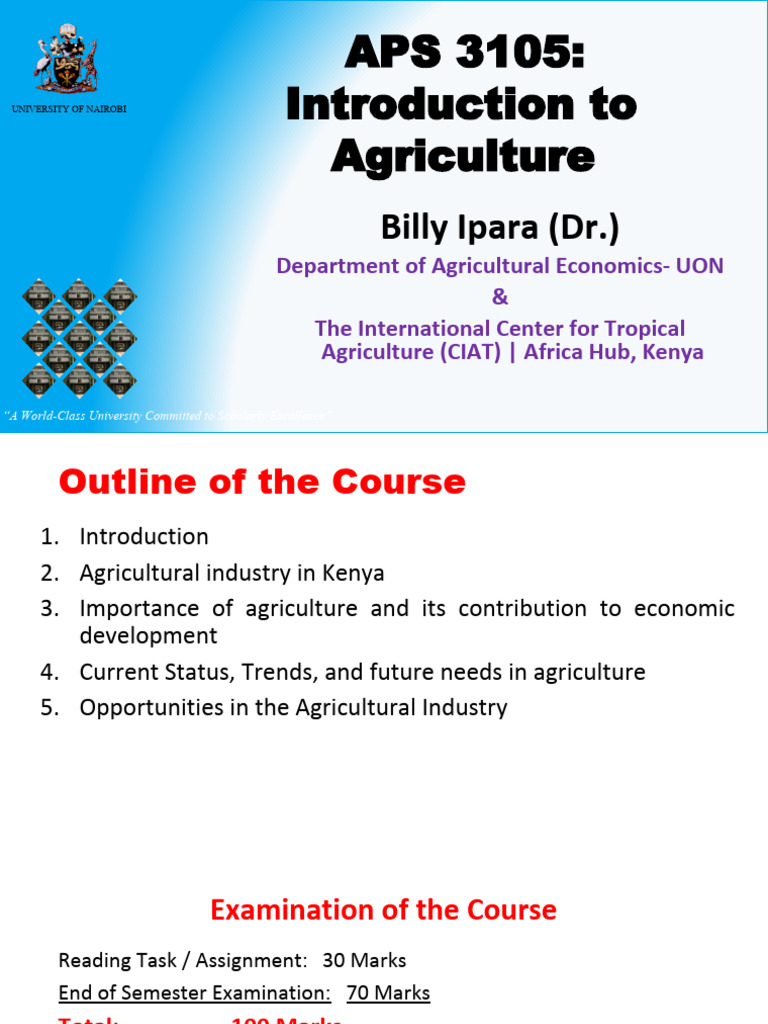 Introduction to Agriculture Course Overview | PDF | Agriculture ...