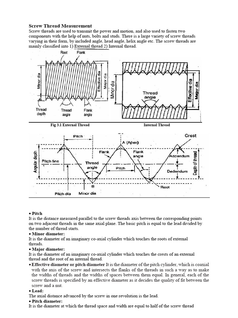 Screw Thread | PDF | Screw | Tools