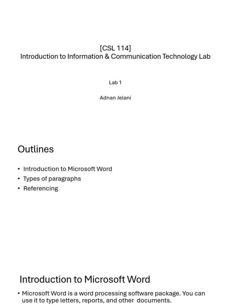 Lab 1 - Intro To Office 05092025 080413am | PDF