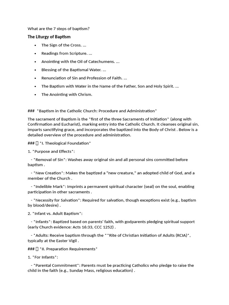 Baptism Class | PDF | Baptism | Sacraments