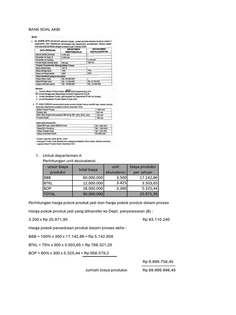 Bank Soal Akbi | PDF