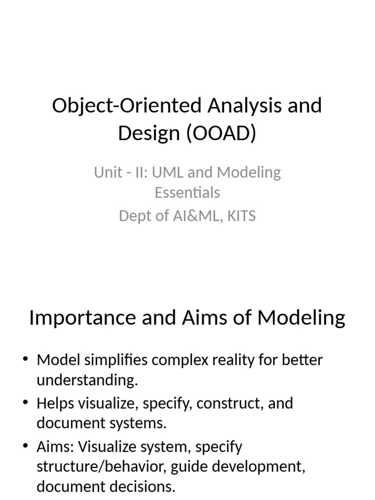 OOAD Unit2 Condensed Presentation | PDF