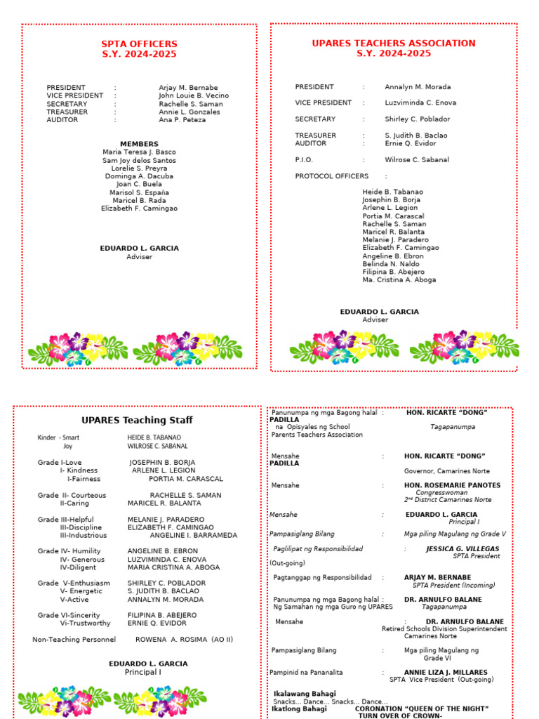 Mass Induction Invitation SY2024-2025 | PDF