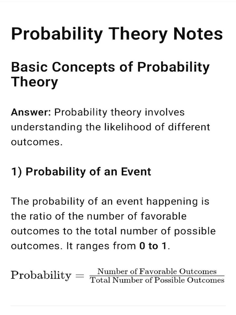 Probability Theory | PDF