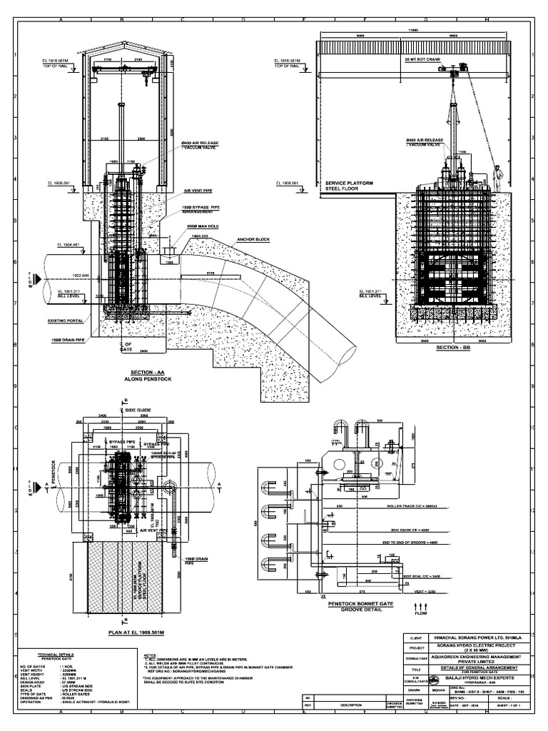 Bonnet Gate Drawings | PDF | Metalworking