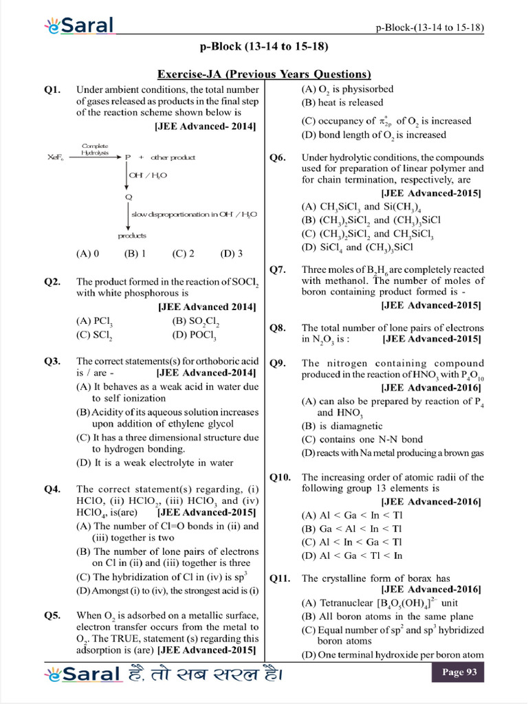 P Block JA | PDF