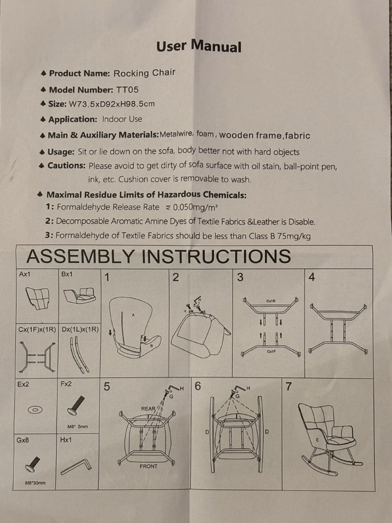 Rocking Chair Instructions | PDF