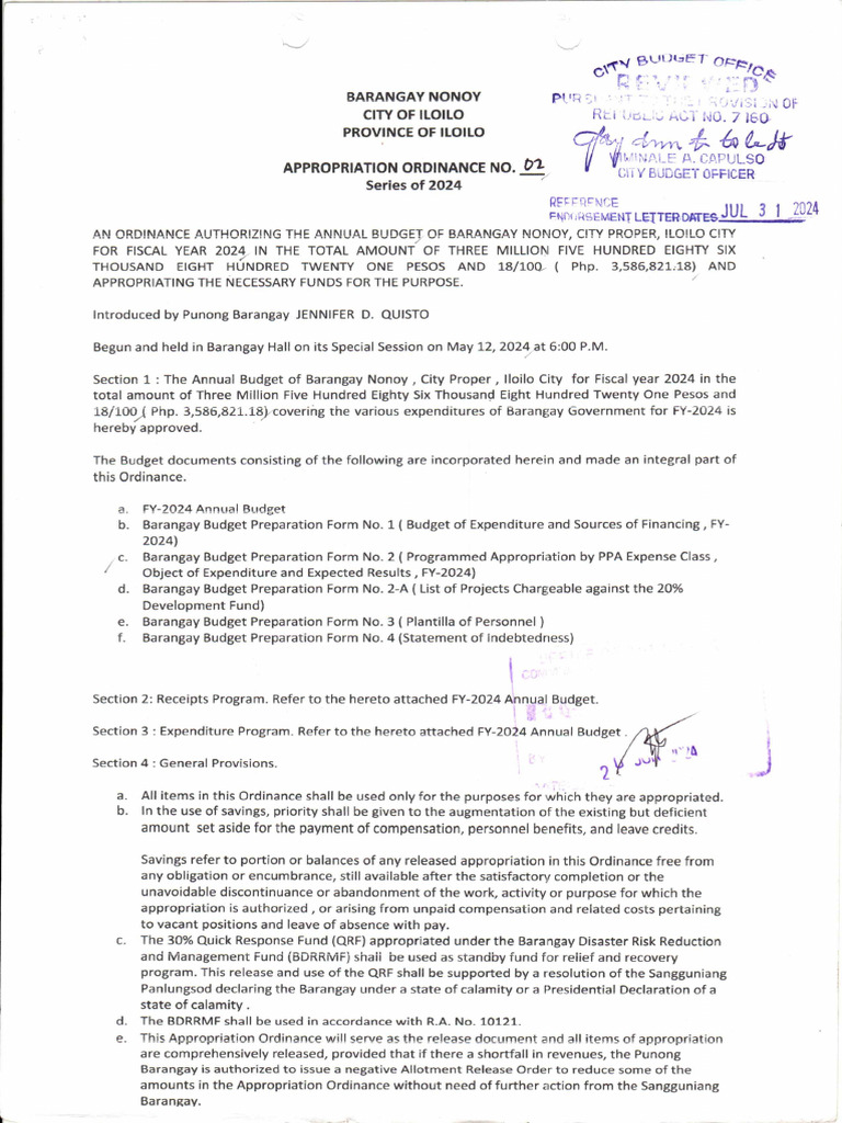 Appro Ordinance | PDF