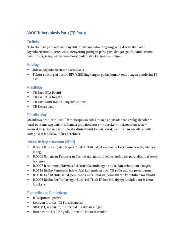 WOC TB Paru | PDF