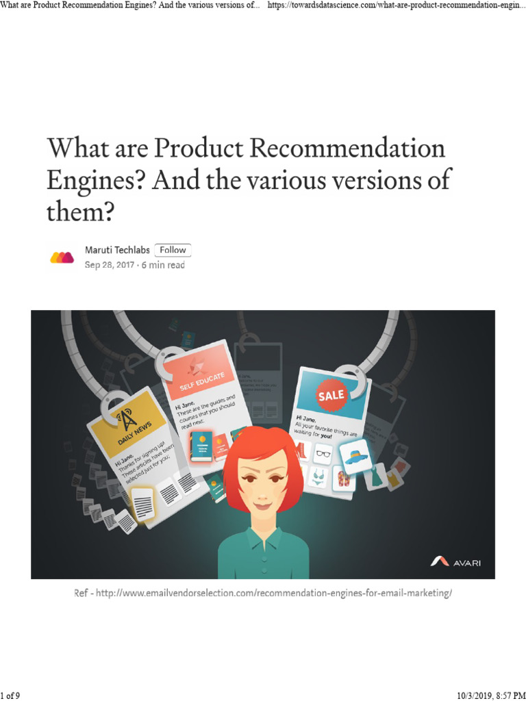 Understanding Product Recommendation Engines | PDF
